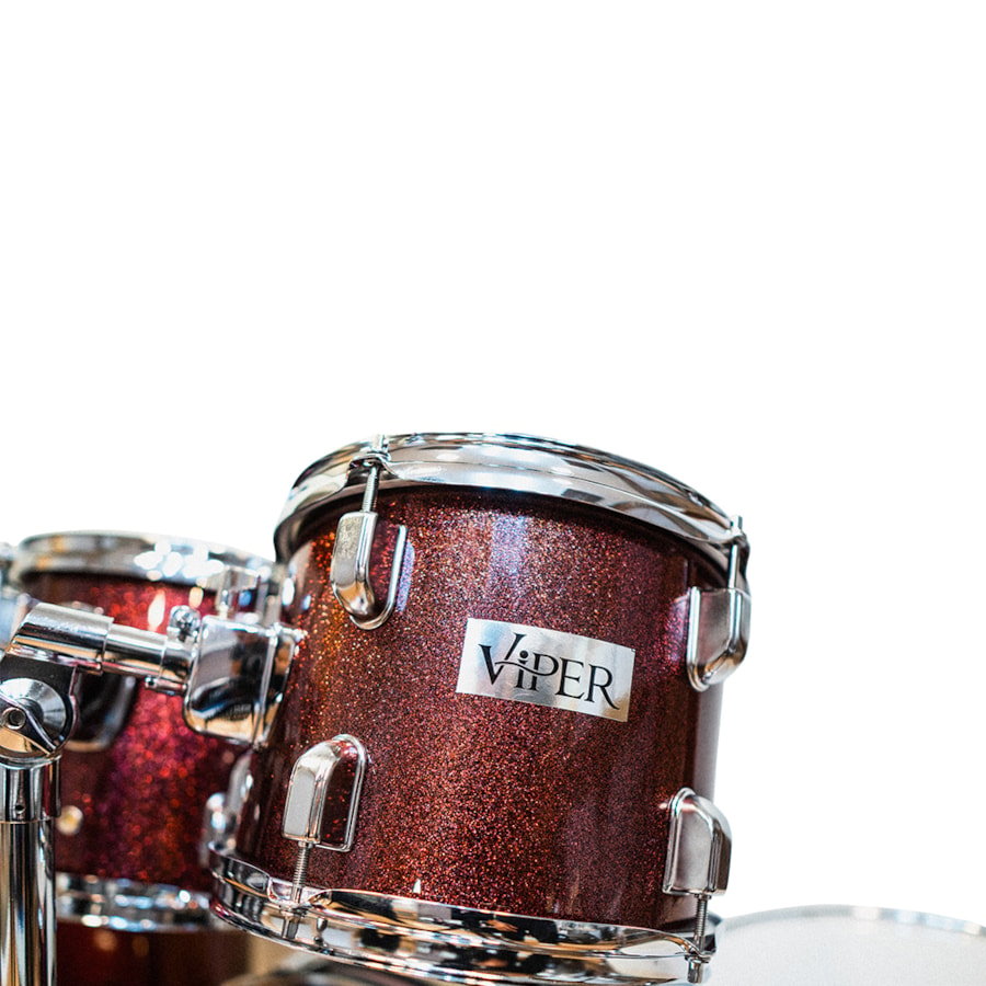 Bateria X-Pro 1022 Viper Series Completa Vinho Sparkle c/ Banco e ...