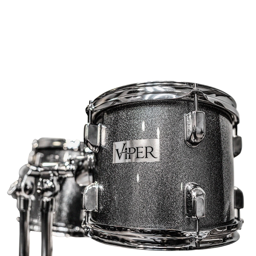 Bateria X-Pro Viper 1320 Dark Grey Sparkle Completa c/ Banco e Pratos ...