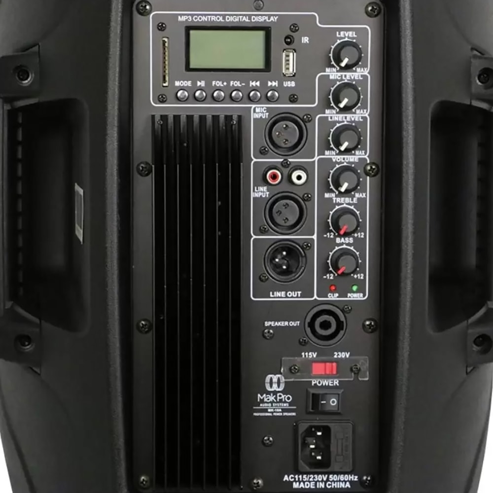 Caixa Ativa Mak Pro MK10A 120 Watts 1x10 com Bluetooth - Akustica Musical