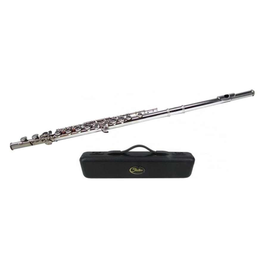 Flauta Transversal Shelter SFT6456N em Dó Niquelada - Akustica Musical