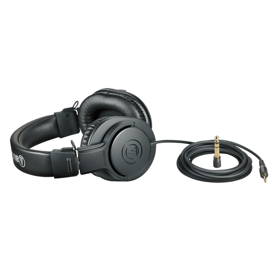 Fone de Ouvido Audio-Technica ATH-M20x Over-Ear M Series de Estúdio Preto - Akustica Musical
