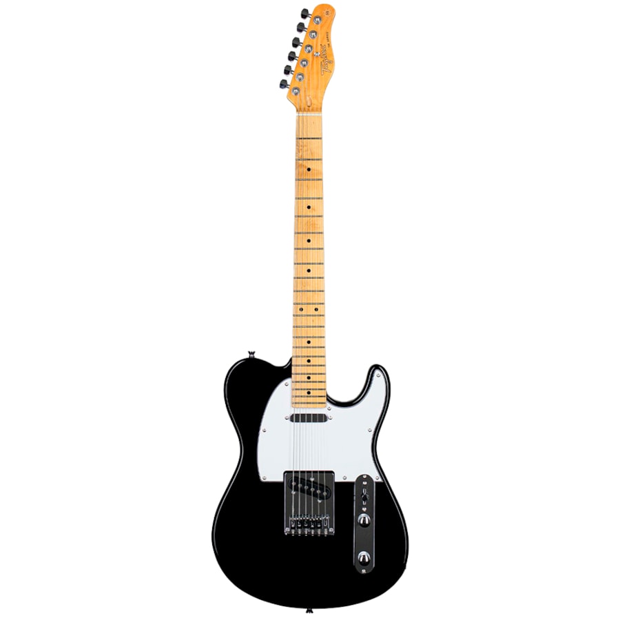 Guitarra Tagima TW-55 BK C/WH TW Series Telecaster Preta C/ Escala Clara e Escudo Branco ...