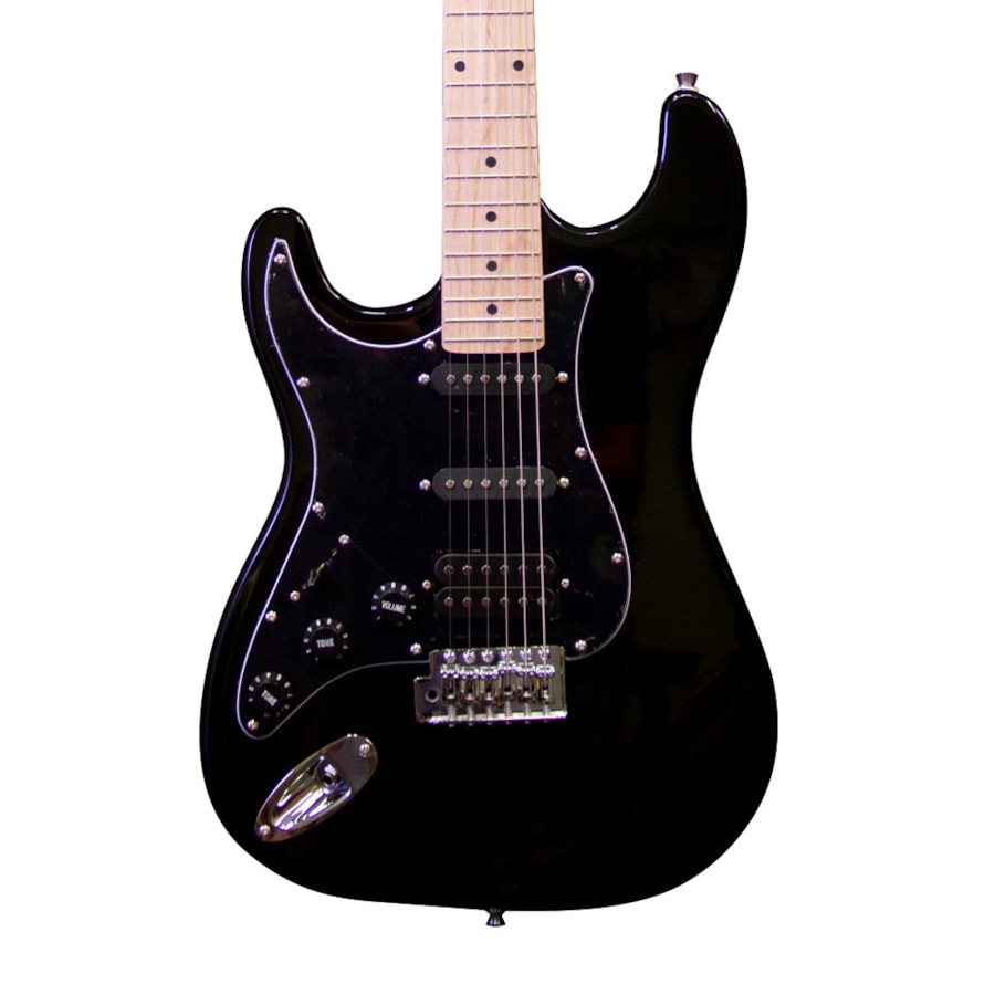 Guitarra Waldman Stratocaster ST211 BBK C/BK Canhota - Akustica Musical