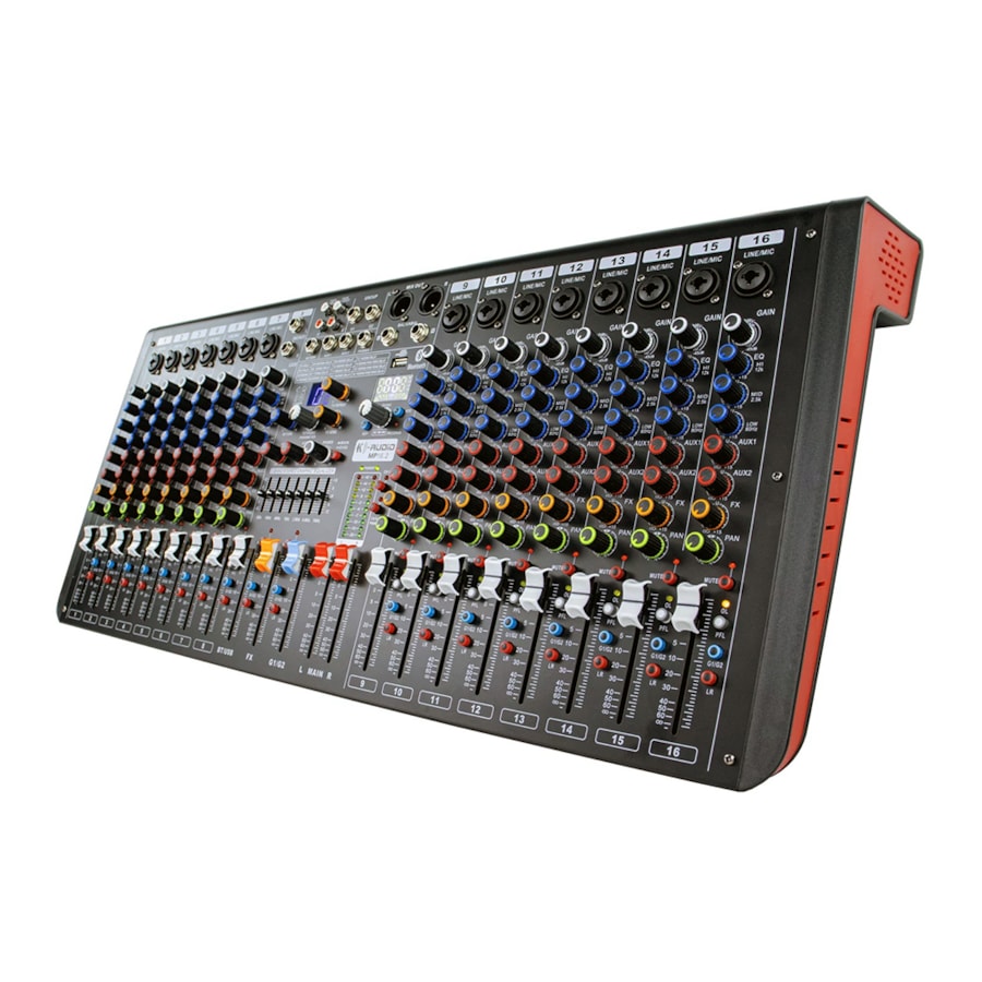 Mesa de Som Analógica K Audio MP16.2 de 16 Canais c/ Efeitos, USB e ...
