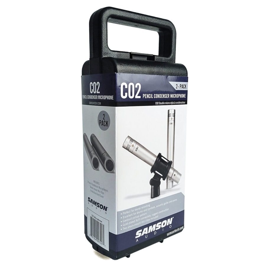 Microfone Samson C02 Condensador - Par - Akustica Musical