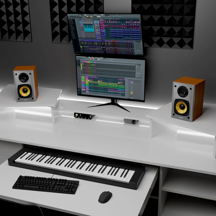 Monitor Edifier R1000T4 24 Watts Madeira - Akustica Musical