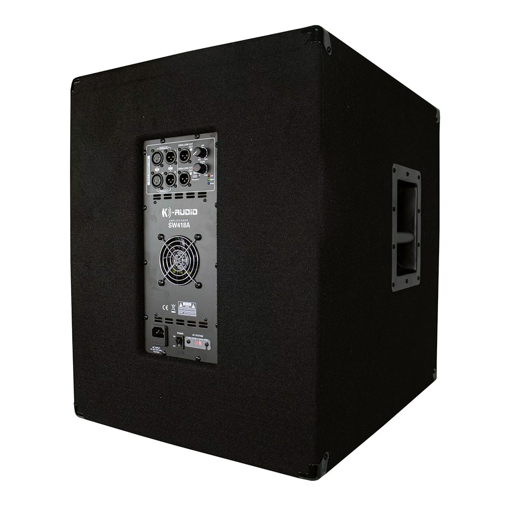 Subwoofer K Audio SW418 Ativo de 18" com 400 W - Akustica Musical