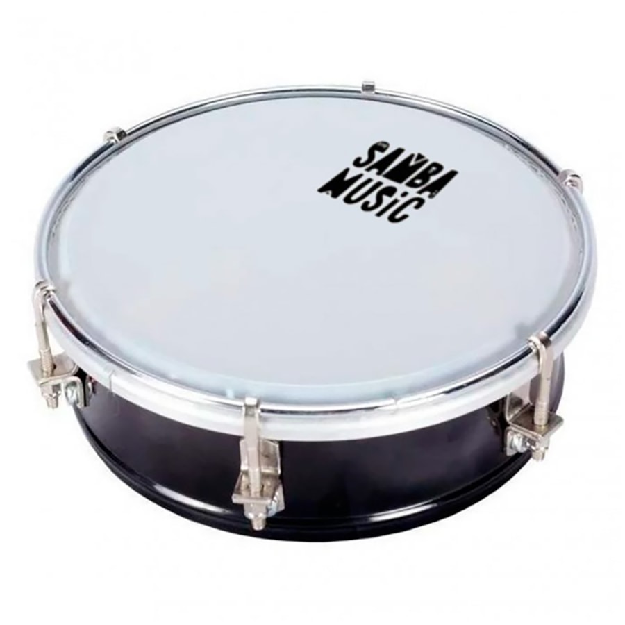 Tamborim PHX Samba Music TBA55 Preto Pele Leitosa 6 Polegadas - Akustica Musical