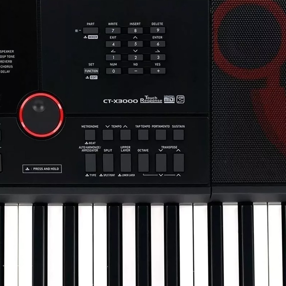 Teclado Casio Arranjador CT-X3000 Preto 61 Teclas - Akustica Musical