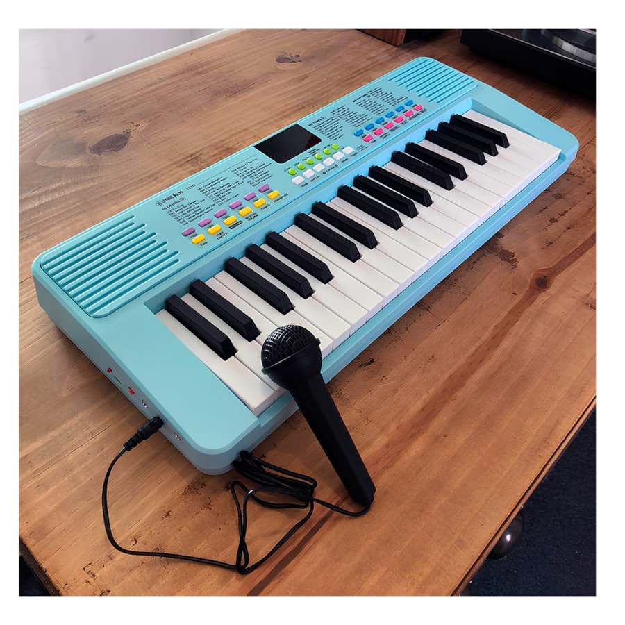 Teclado Infantil Spring Kids TCI37 Azul Portátil 37 Teclas Com ...