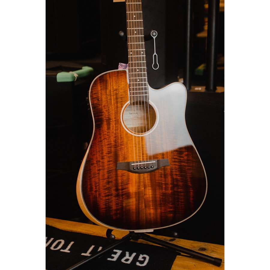 Violão Benson EXD900CE Exodus Series Folk Koa Burst Pré Fishman Aço C ...