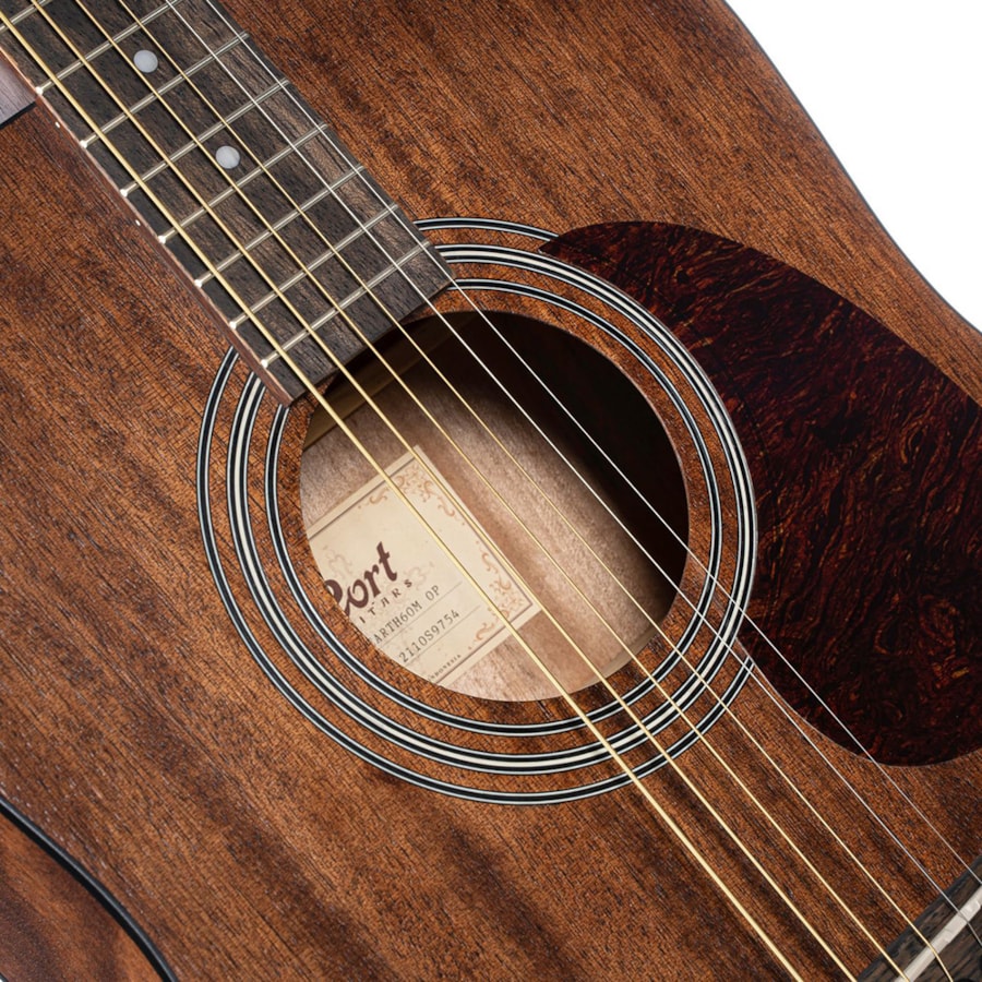 Violão Cort Earth60M OP Earth Series Folk de Aço Natural Open Pore ...